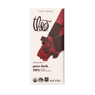 Theo Chocolate Pure 85% Dark Chocolate Bar | 12-Pack | Organic & Fair ...