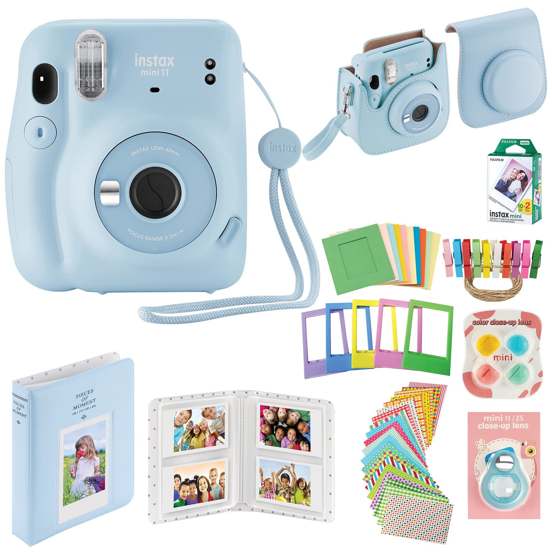 Cámara instantánea Fujifilm Mini 11 con funda, 20 películas y kit de ...
