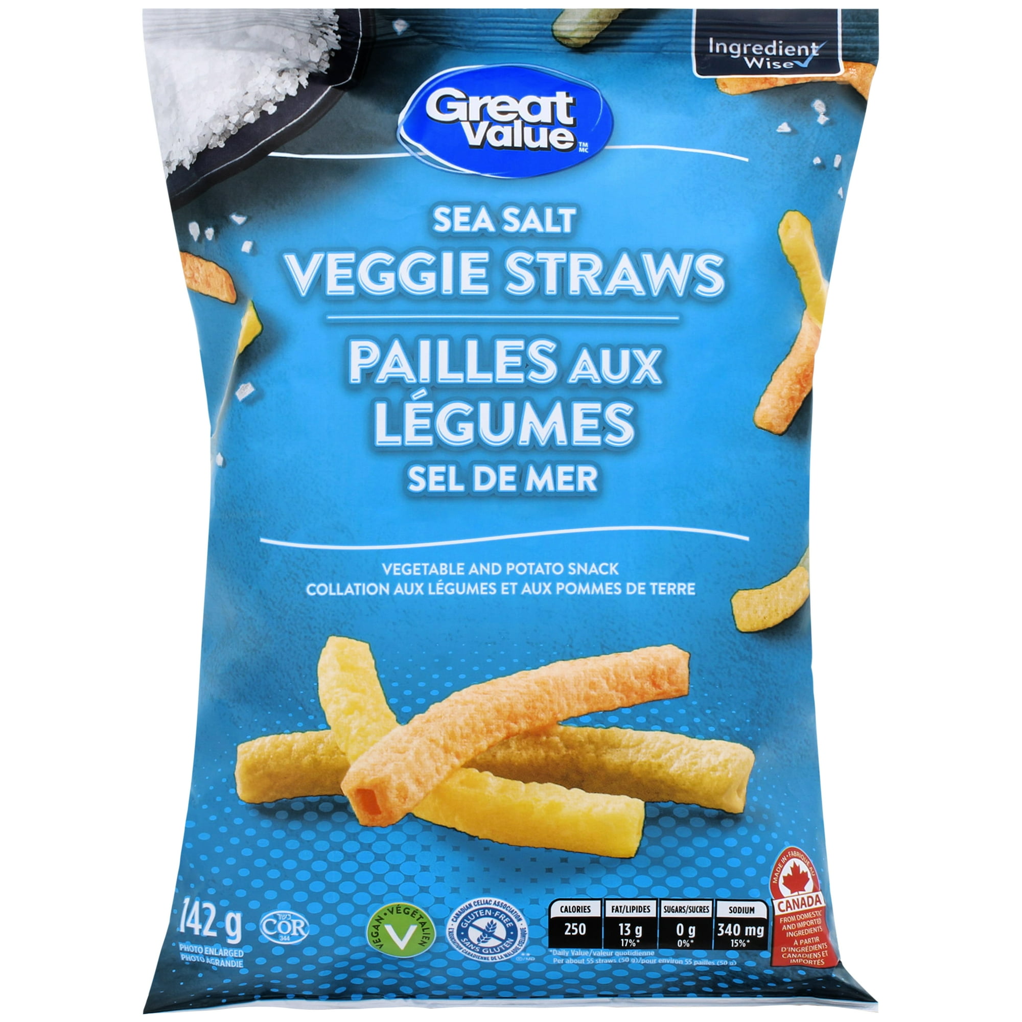 Click here for Great Value Sea Salt Veggie Straws 250 G prices