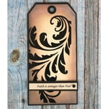 CrafTreat Flourish Positive Negative Stencil for Painting - 6"x6 ...