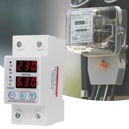 SVP-63A 220V 63A Intelligent Recovery Voltage Protector Digital ...