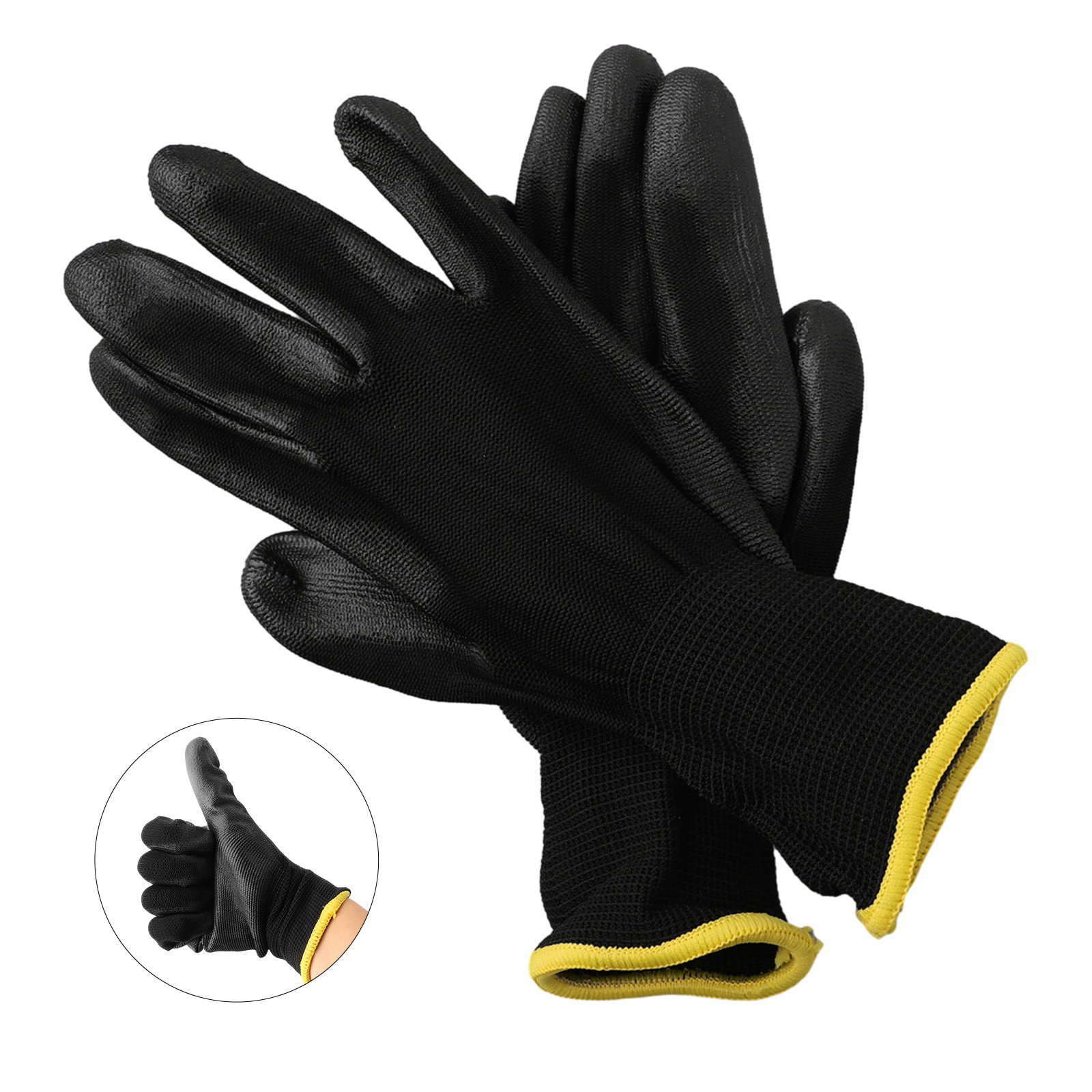 Click here for Xuanhan Safety 12 Pairs Safety Working Gloves Blac... prices