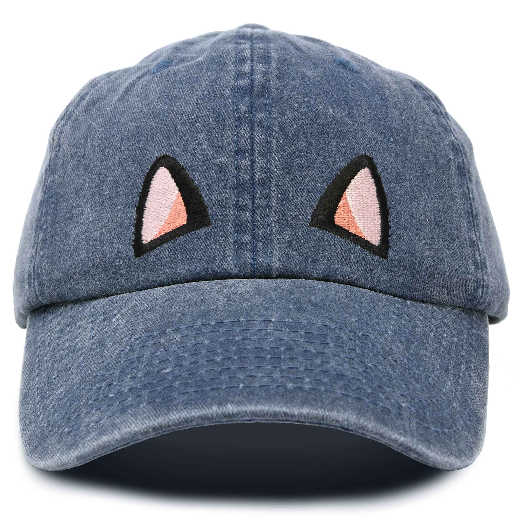 DALIX Cat Ears Hat Womens Cute Baseball Cap in Navy Blue Vintage ...