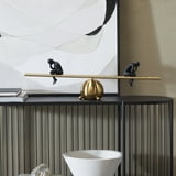 27" x 8" Gold Metal Thinking People Sculpture with Balancing Ladder, by ...