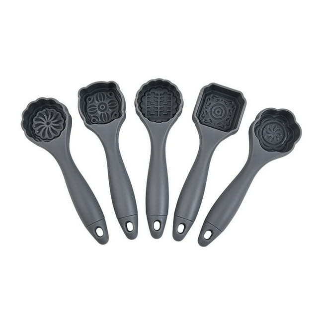 Set of 5 Mooncake Mold Maamoul Mold Press Cookie Stamp Plastic Oriental ...