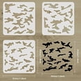 Plastic Drawing Painting Stencils Templates Sets Square Floral Pattern ...