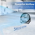 LifePlus 24 Inch Industrial Drum Fan, High Velocity 3 Speed Air ...