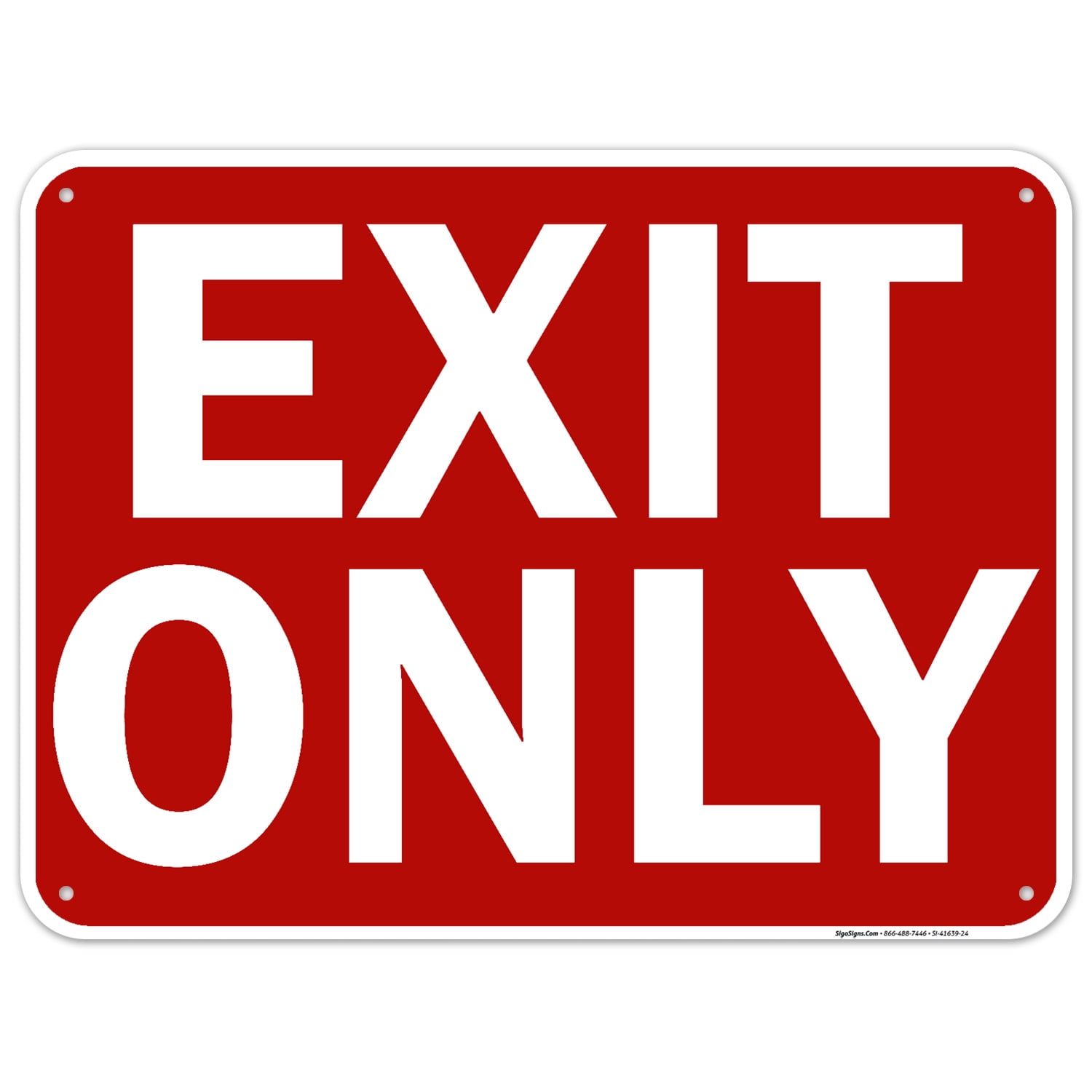 Exit Only Sign, - Walmart.com