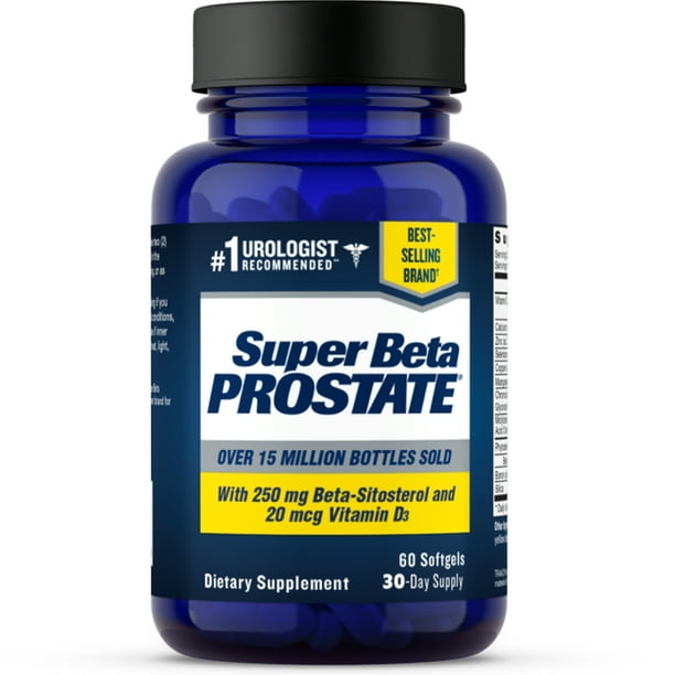 Super Beta Prostate Supplement For Men With Beta Sitosterol And Vitamin D3 Reduce Frequent