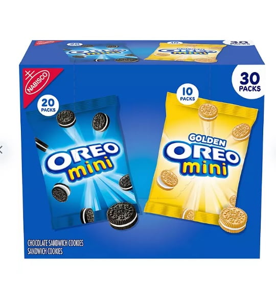 OREO Mini Mix Sandwich Cookies Variety Pack, Snack Packs (30 pk ...