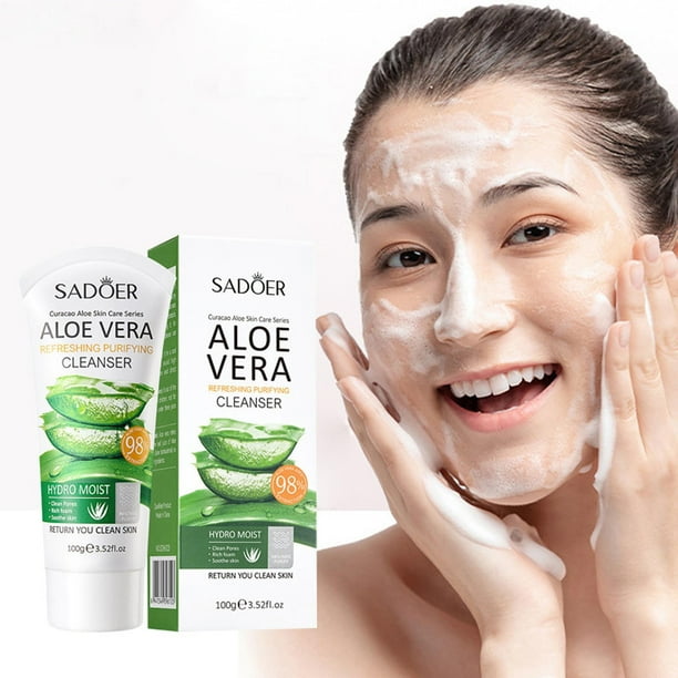 Limpiador facial hidratante Xihbxyly aloe vera eliminador de puntos ...