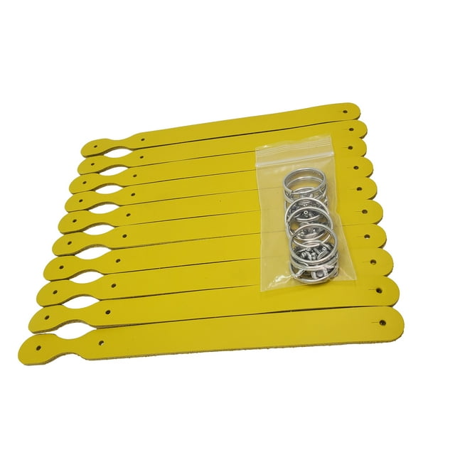 10 Packs Blank Leather Keychains -Engraving Ready Full Grain Leather ...