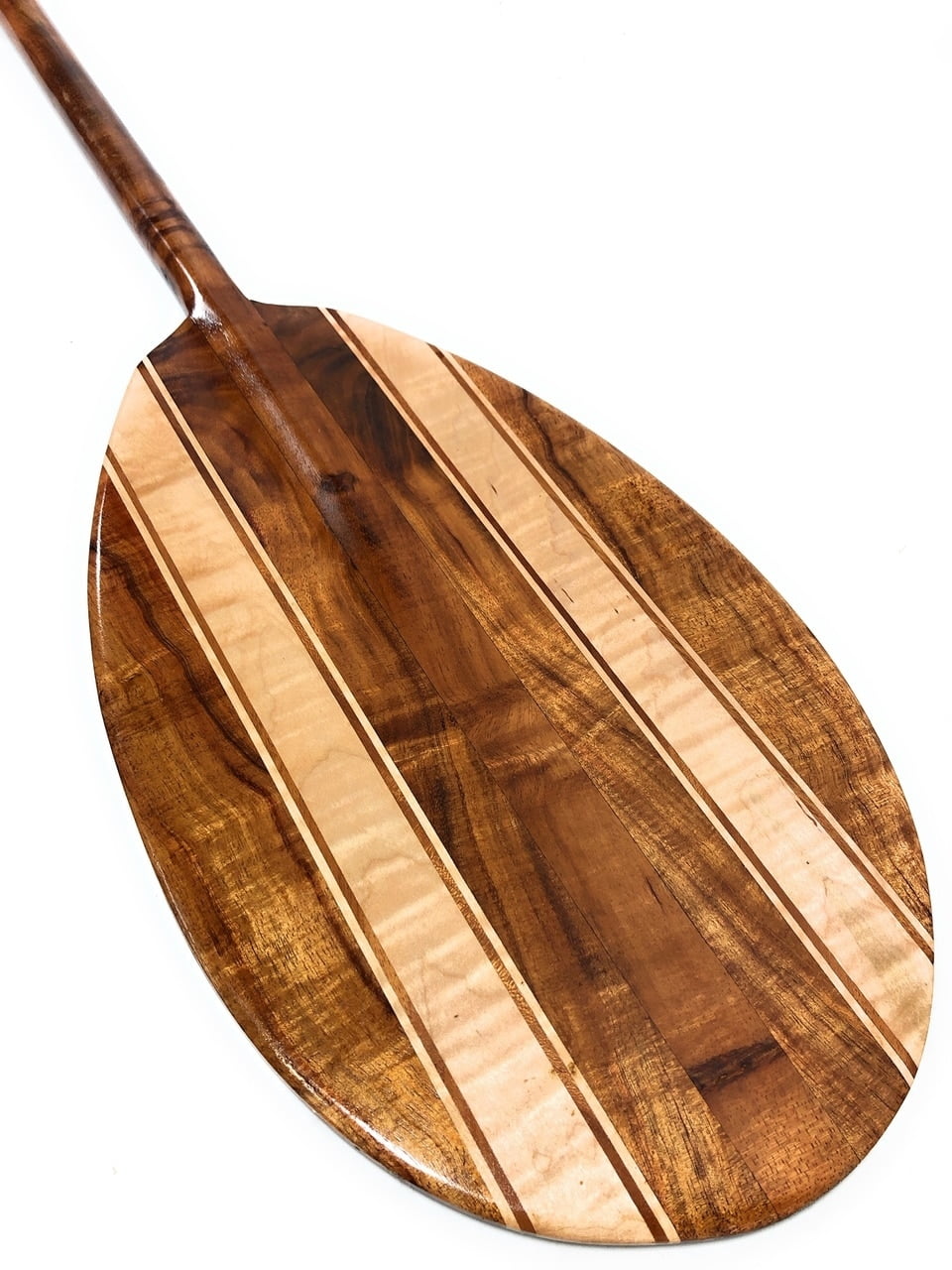 Curly Koa Canoe Paddle 60" w/ Maple Inlays Steersman - Made in Hawaii ...