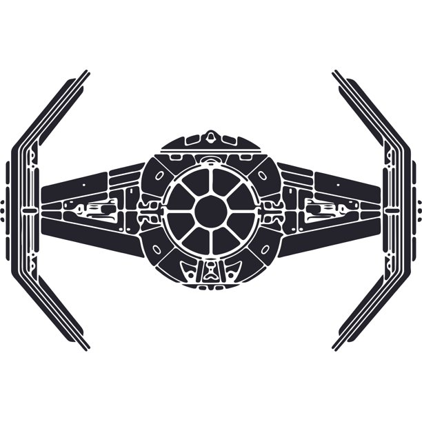 Star Wars Tie Fighter Cartoon Character Wall Art Vinyl Sticker Design ...