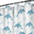 Basics Bathroom Shower Curtain, Water Resistant Fabric with Grommets ...