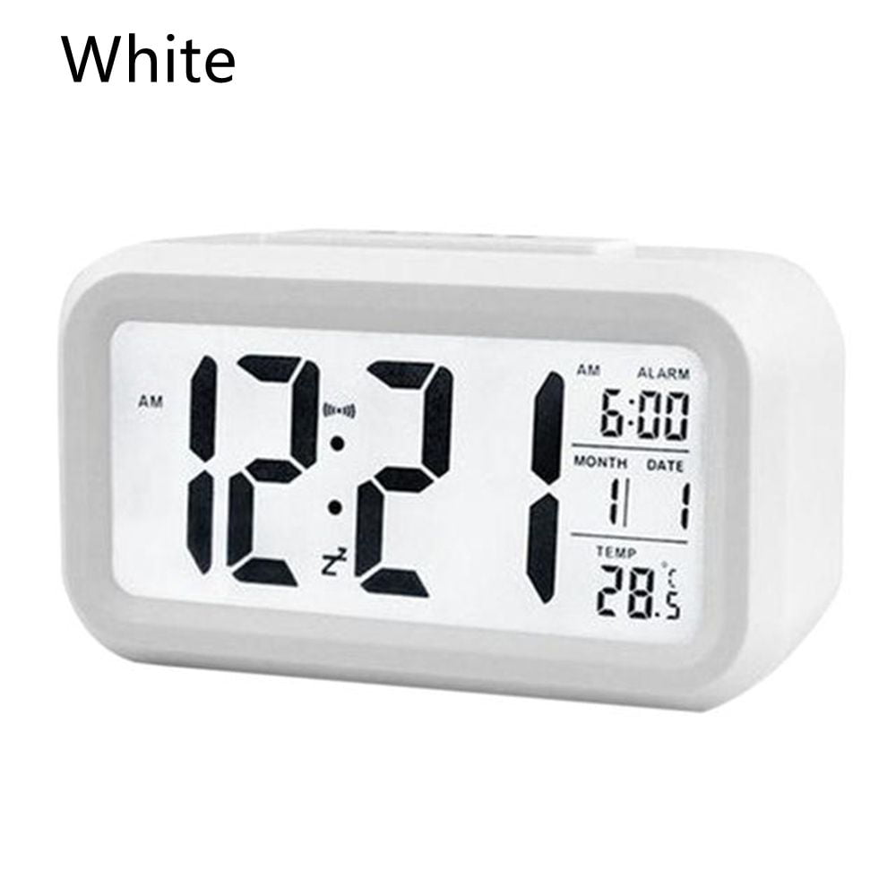 Temperature Mute Calendar Backlight Desktop clock Table clocks LED ...