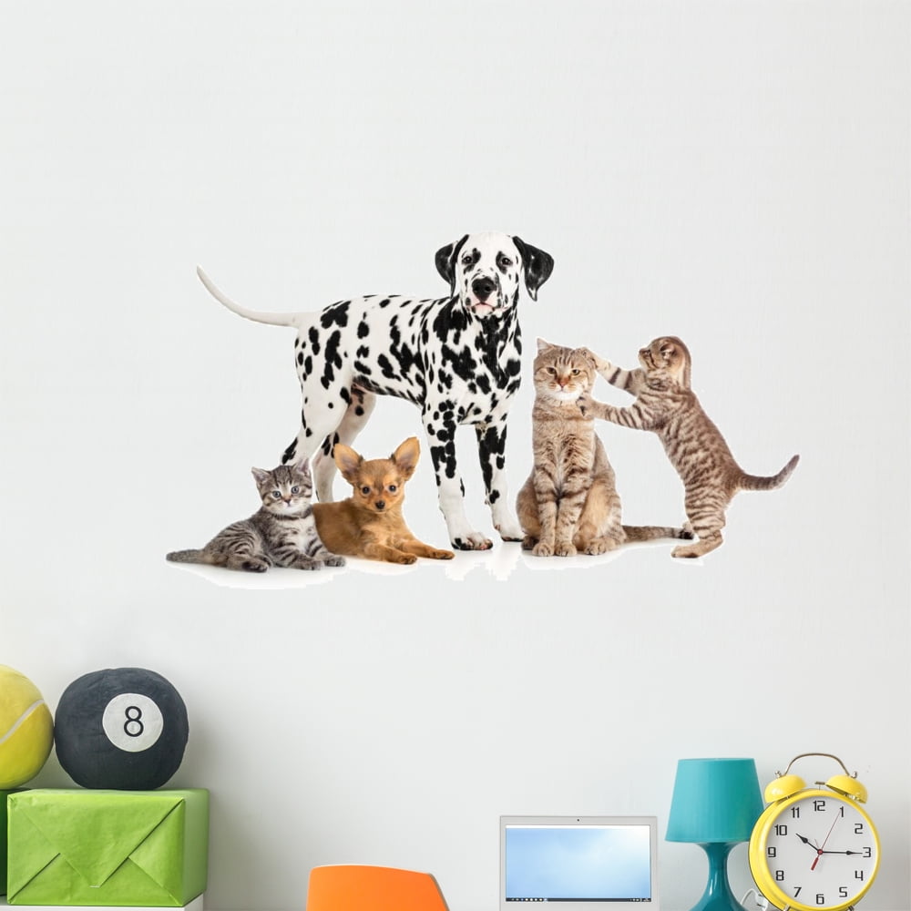 Pets Animals Group Collage Wall Decal Sticker by Wallmonkeys Vinyl Peel ...