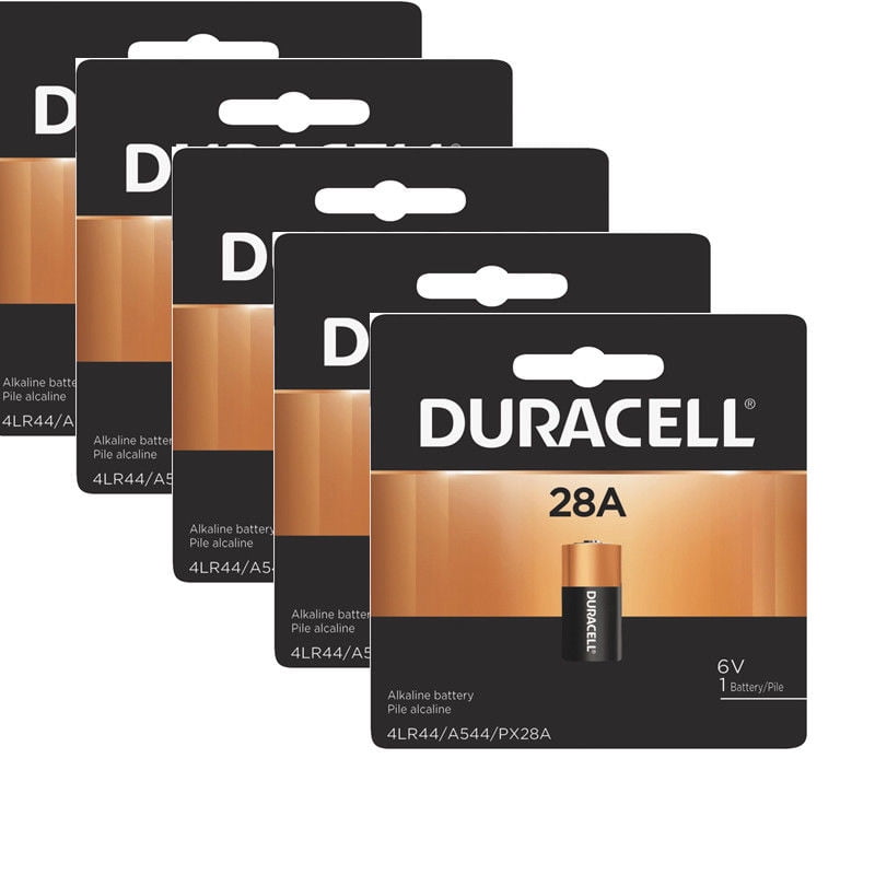 5 Pcs Duracell 4LR44, 28A, A544, A28PX, A28 6V Alkaline Battery ...