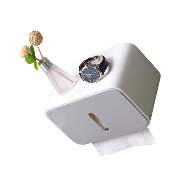 Toilet Paper Holder,Wall Mounted Tissue Box Tissue Holder Bathroom ...