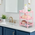 Potrochi Home Light Duty Plastic Storage Racks 3 Tier Shower Caddy