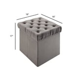Foldable Storage Ottoman Cube Foot Rest, Grey (2 Pack) - Walmart.com