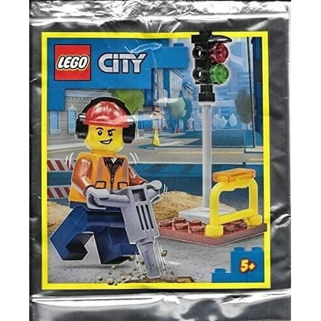 LEGO City: Construction Worker with Jackhammer and Traffic Light ...