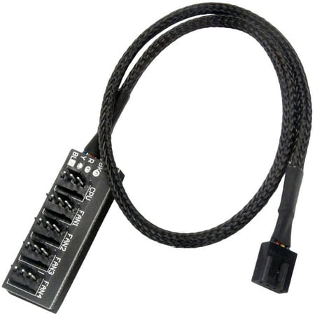 PWM Fan Hub Splitter Motherboard Fan Power Extension Cable for Computer ...
