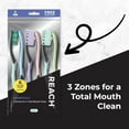 Reach Essentials Toothbrush with Caps, Multi-Zoned Soft Bristles, 6 ...