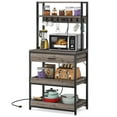 Tribesigns Kitchen Bakers Rack with Power Outlets, 5-Tier Microwave ...