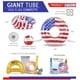 POZA Inflatable USA Flag Giant Pool Float Tube - Sparkle Silver Stars ...