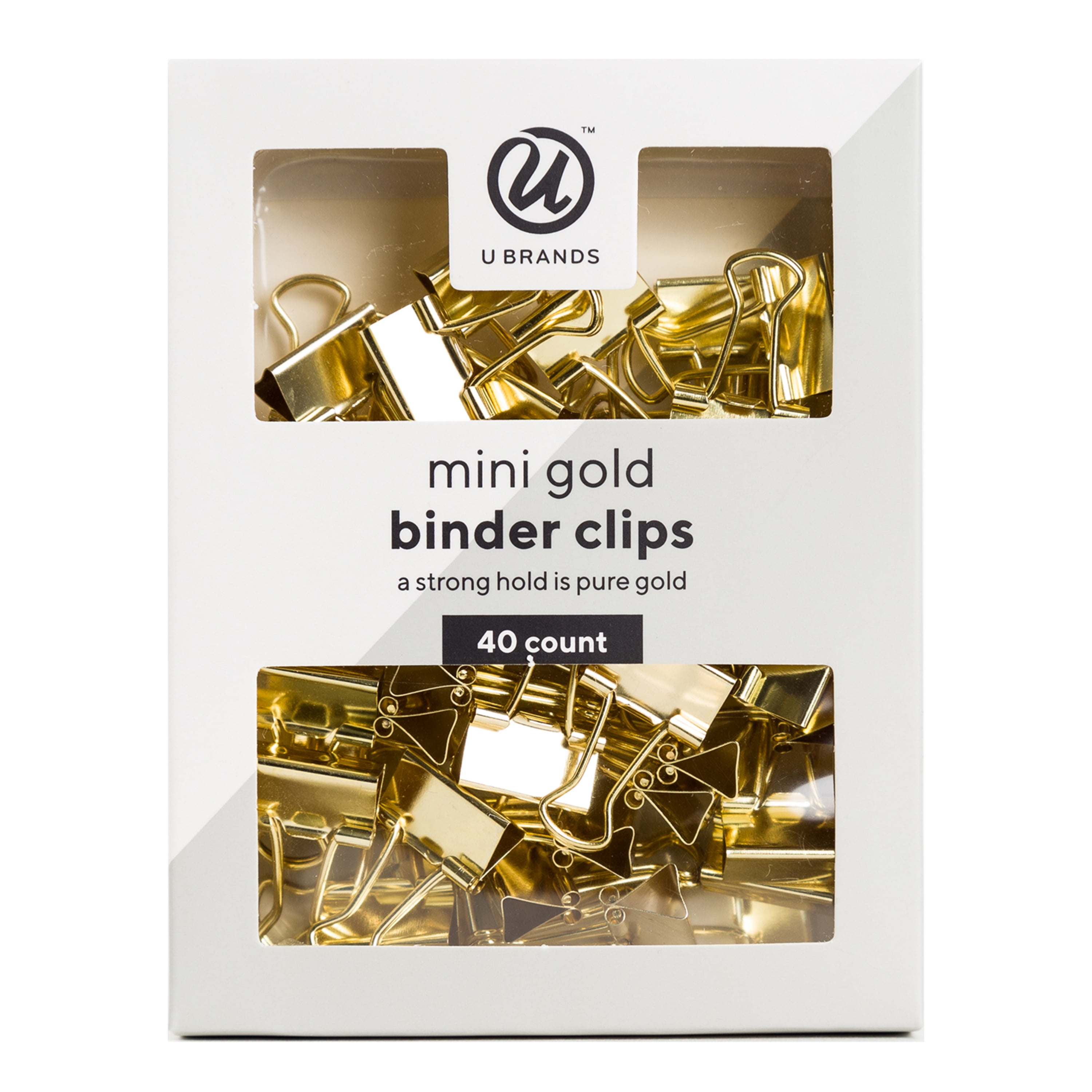 U Brands Binder Clips 15mm Mini Gold Finished Steel 40 Count 763U u-brands-binder-clips-15mm-mini-gold-finished-steel-40-count-763u