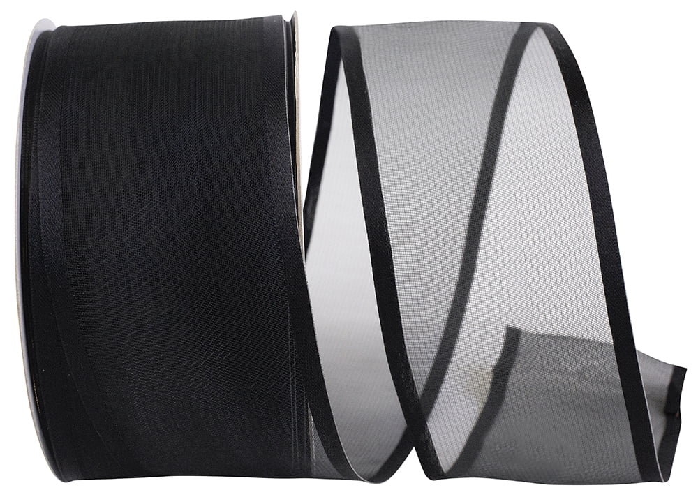 Reliant Ribbon - 25771W-031-40K, Charlize Sheer Satin Wired Edge Ribbon ...
