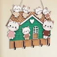 Multi Purpose Wall Mounted Wood Organiser With Hooks For Home Wooden ...
