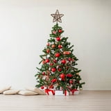 Star Adornment Christmas Rattan Star Treetop with Spring Support Xmas ...