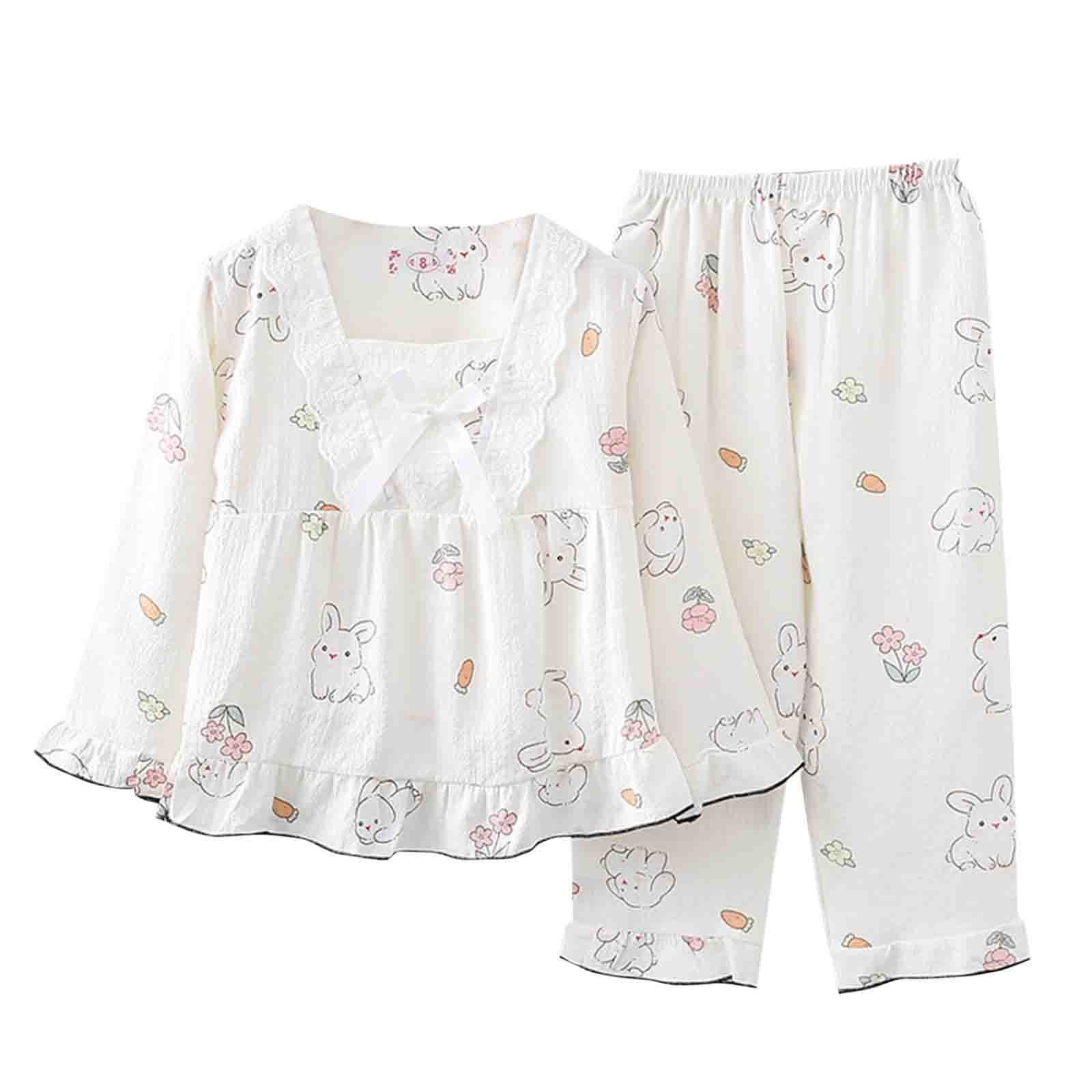 Click here for Wrkekc Girls Fall Loungewear Set 2-12 Years Bunny... prices
