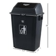 4-Pack 13 Gallon Trash Can with Swing Lid, Durable Plastic Garbage Bin ...