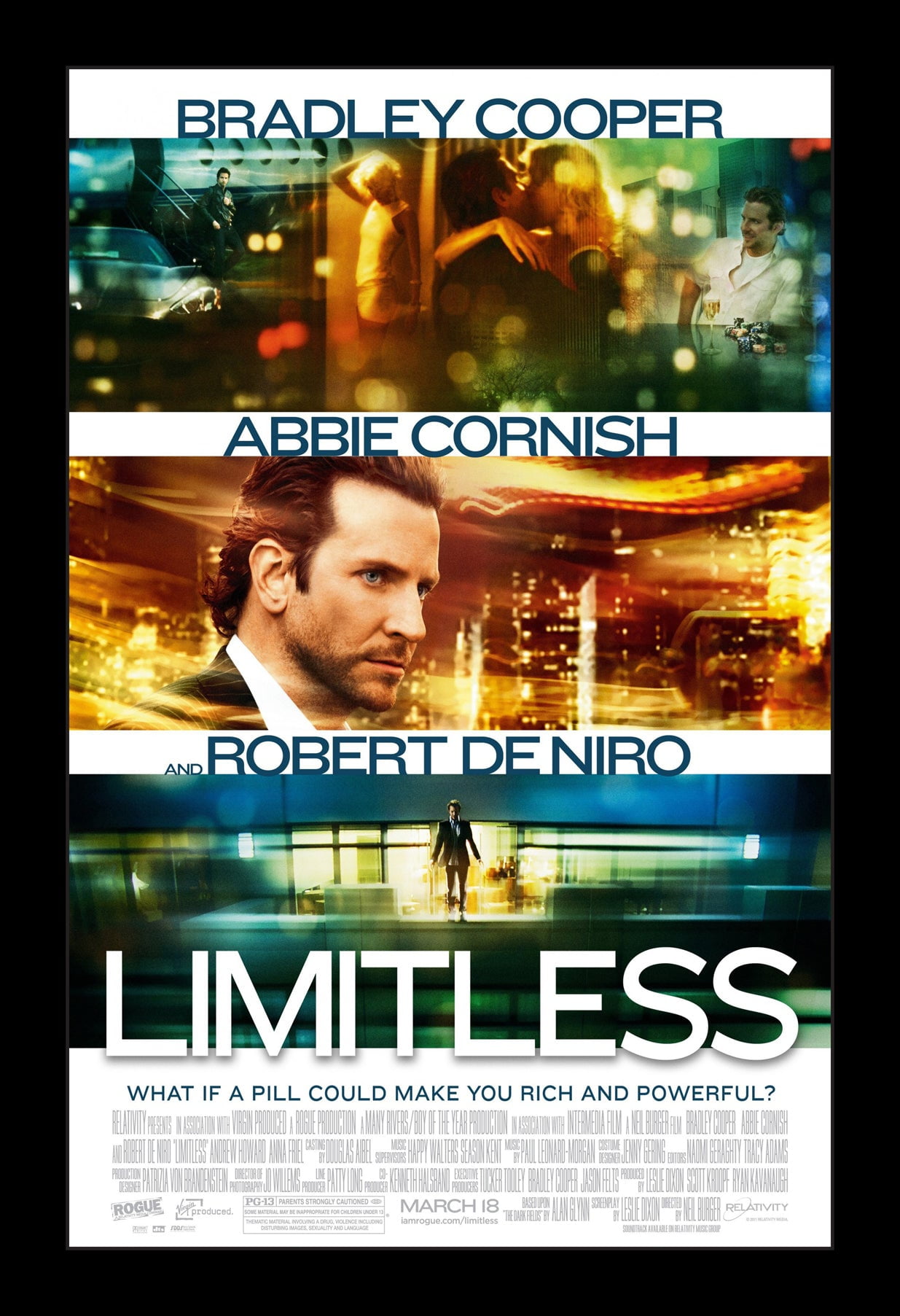 LIMITLESS - 11x17 Framed Movie Poster - Walmart.com