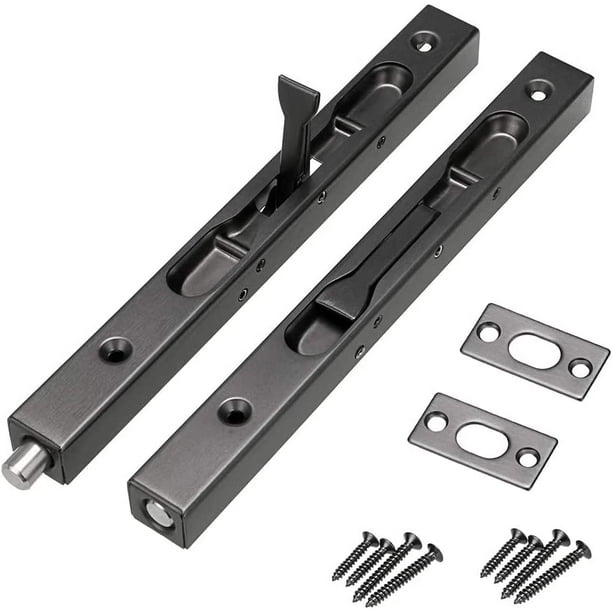nipocaio 2 Pieces Door Flush Bolt, Concealed Door Bolt, Concealed Door ...