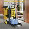 Dextrus Commercial Janitorial Trolley Cleaning Cart, 25 Gallon Capacity ...