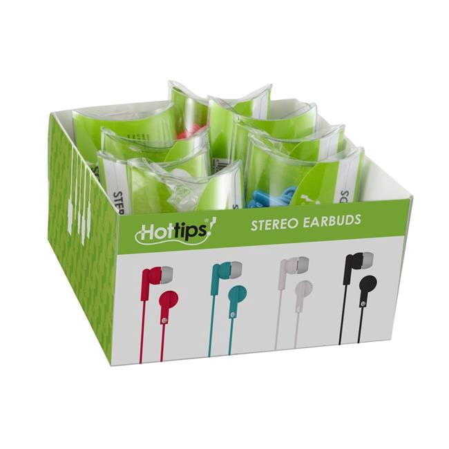 DDI 2343378 Hottips Tray Pack Stereo Ear Bud Assorted Pillow Case of 64 ...