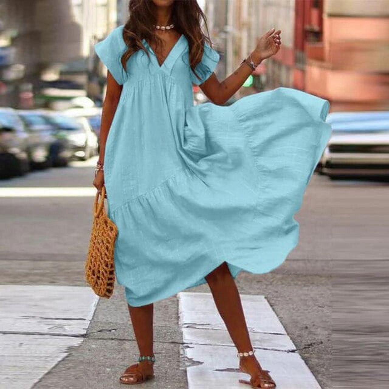 Click here for Unbranded Casual Boho Loose Women Dress Bohemian S... prices