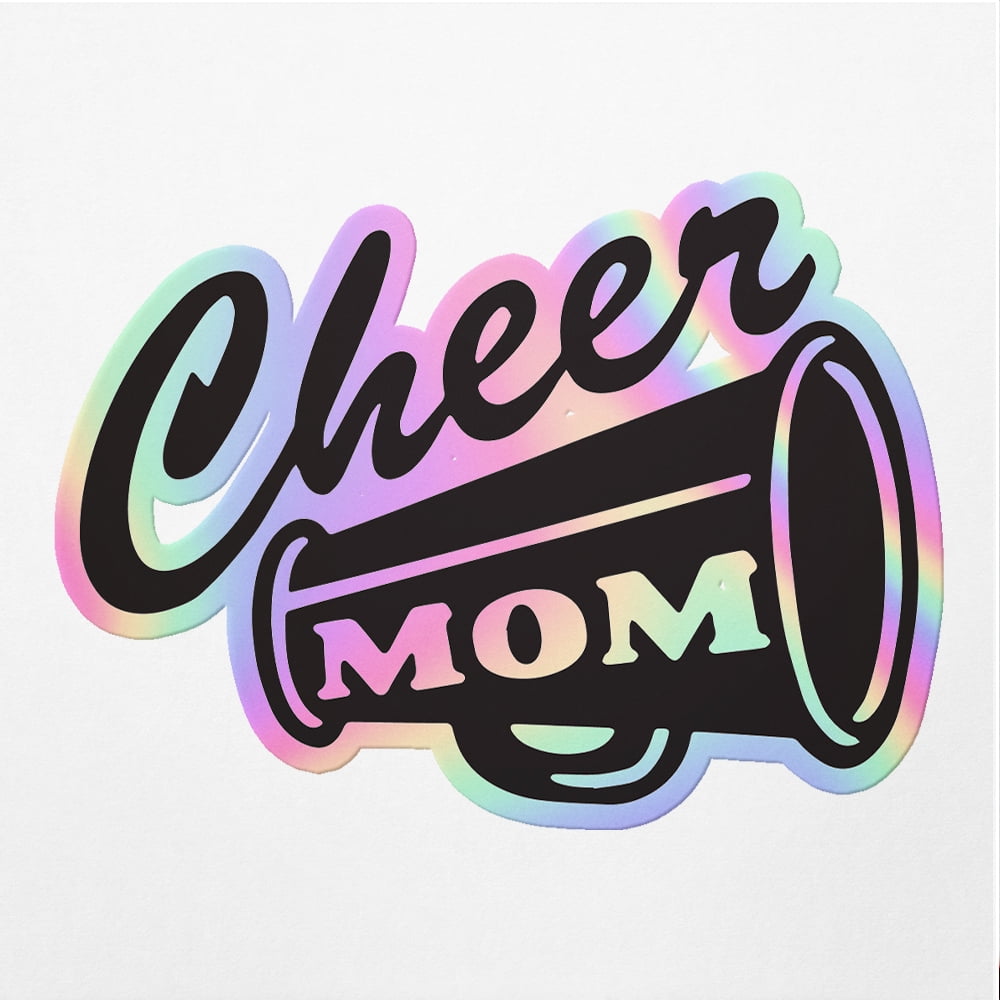 Vinyl Stickers Decals Of Cheer Mom Illustration - Apply On Any Smooth ...