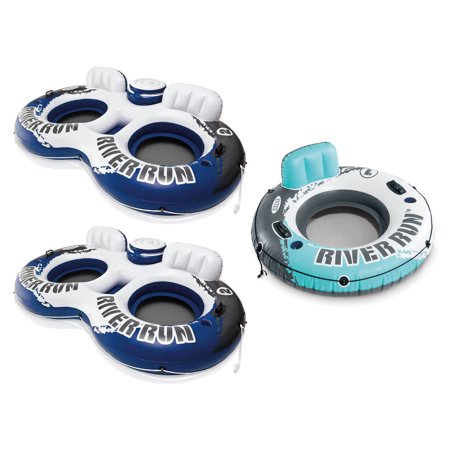 Intex River Run 2 Inflatable 2 Person River Float (2 Pack) + River Run ...