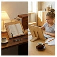 Adjustable Wooden Book Stand with Page Clips - 4 Pack 11x15 in Stable ...