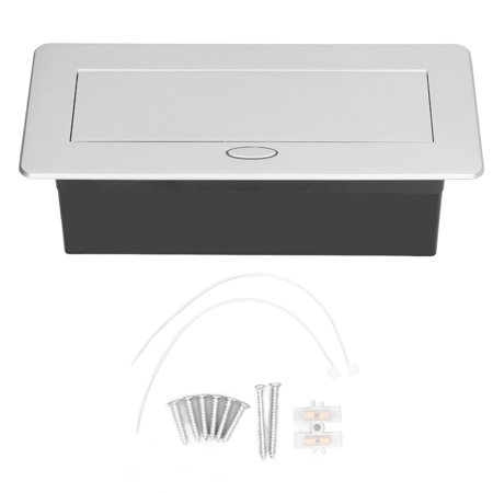 Desktop Socket, EU Standard Floor Electrical Outlet Brushed Panel With ...