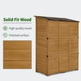 MCombo Large Outdoor Storage Shed with 6 Shelves, Outside Tool Wooden ...