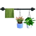 23.6 Inch Detachable Kitchen Hanging Rod, Wall Mounted Pot Rack with 12 ...