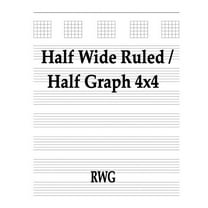 Half College Ruled / Half Graph 4x4: 50 Pages 8.5" X 11", (Paperback ...