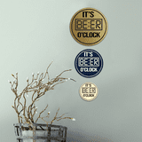 Signs ByLITA Circle It’s Beer O'Clock Sign (Black) - Large - Walmart.com