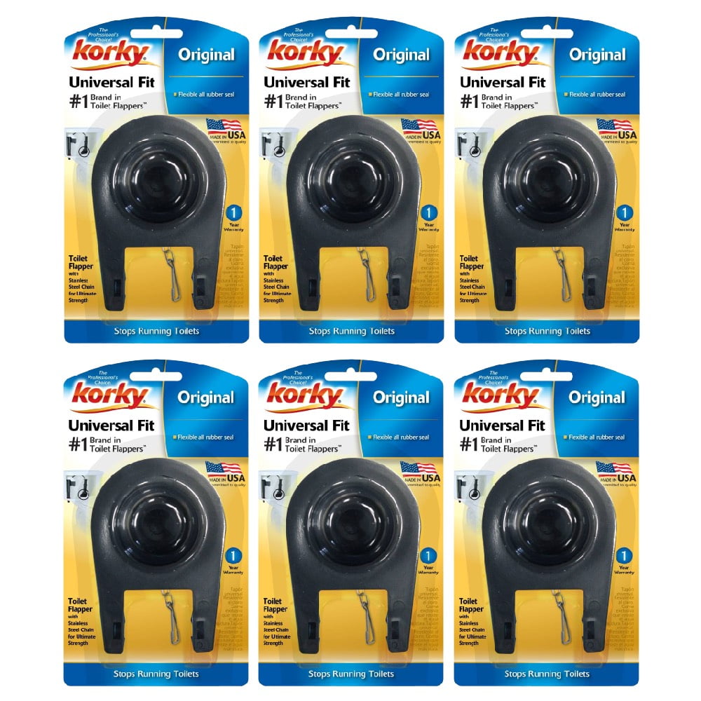 Korky Universal Flapper Universal Fit Black Flexible All Rubber Seal ...